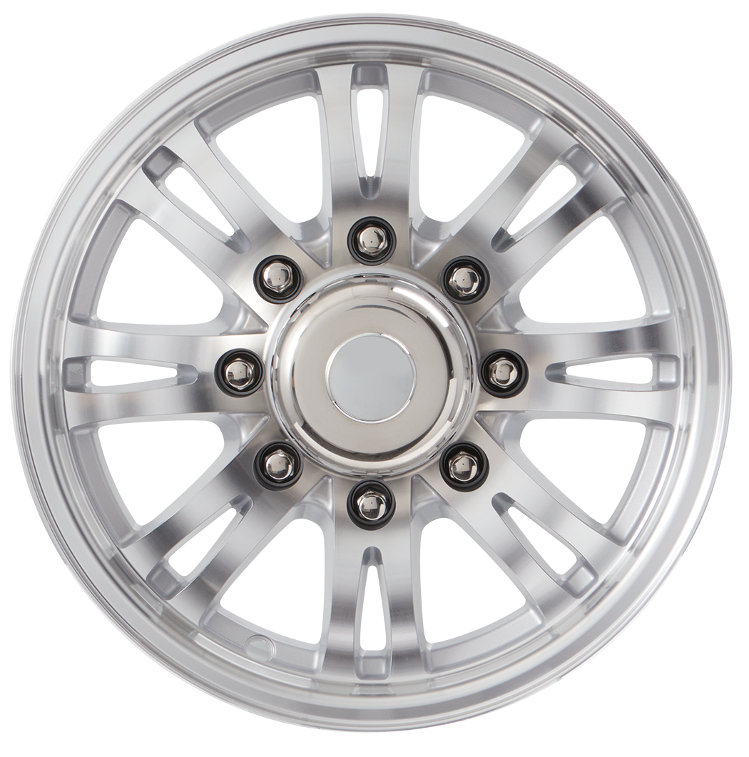 Lionshead 16"x 6"- 8 on 6-1/2" Jaguar Aluminum Wheel - Silver Machine ...